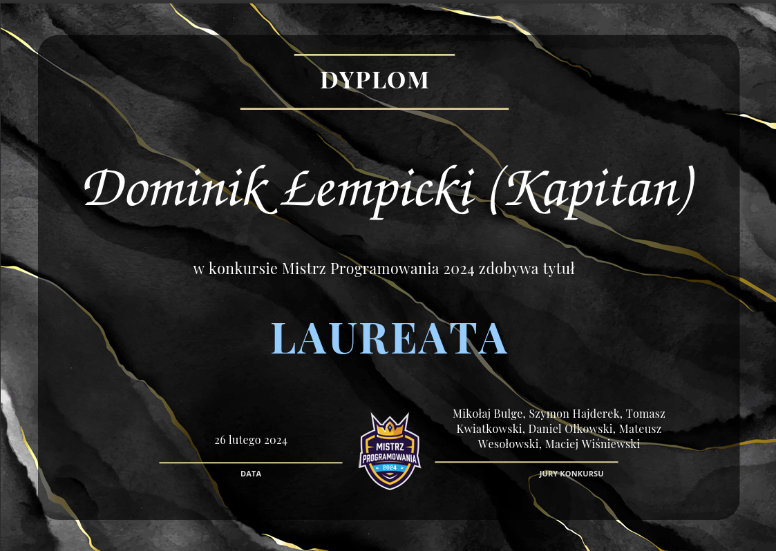 Dominik Łempicki Kapitan